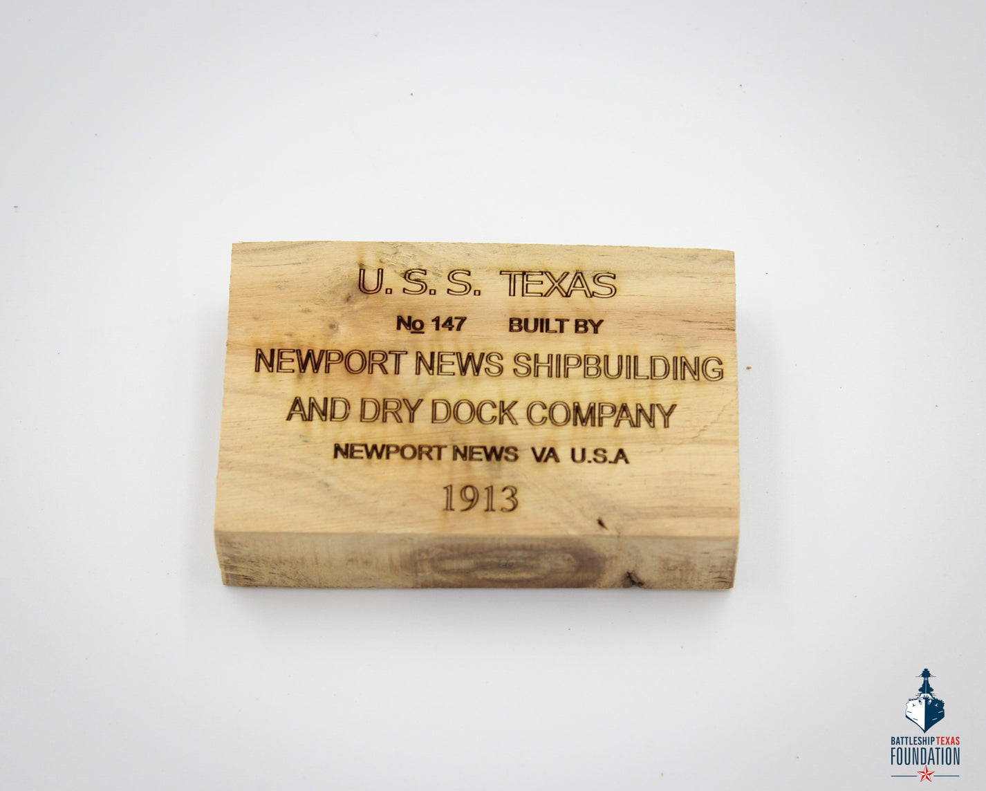 Deck Wood Construction Plaque – Battleship Texas Foundation