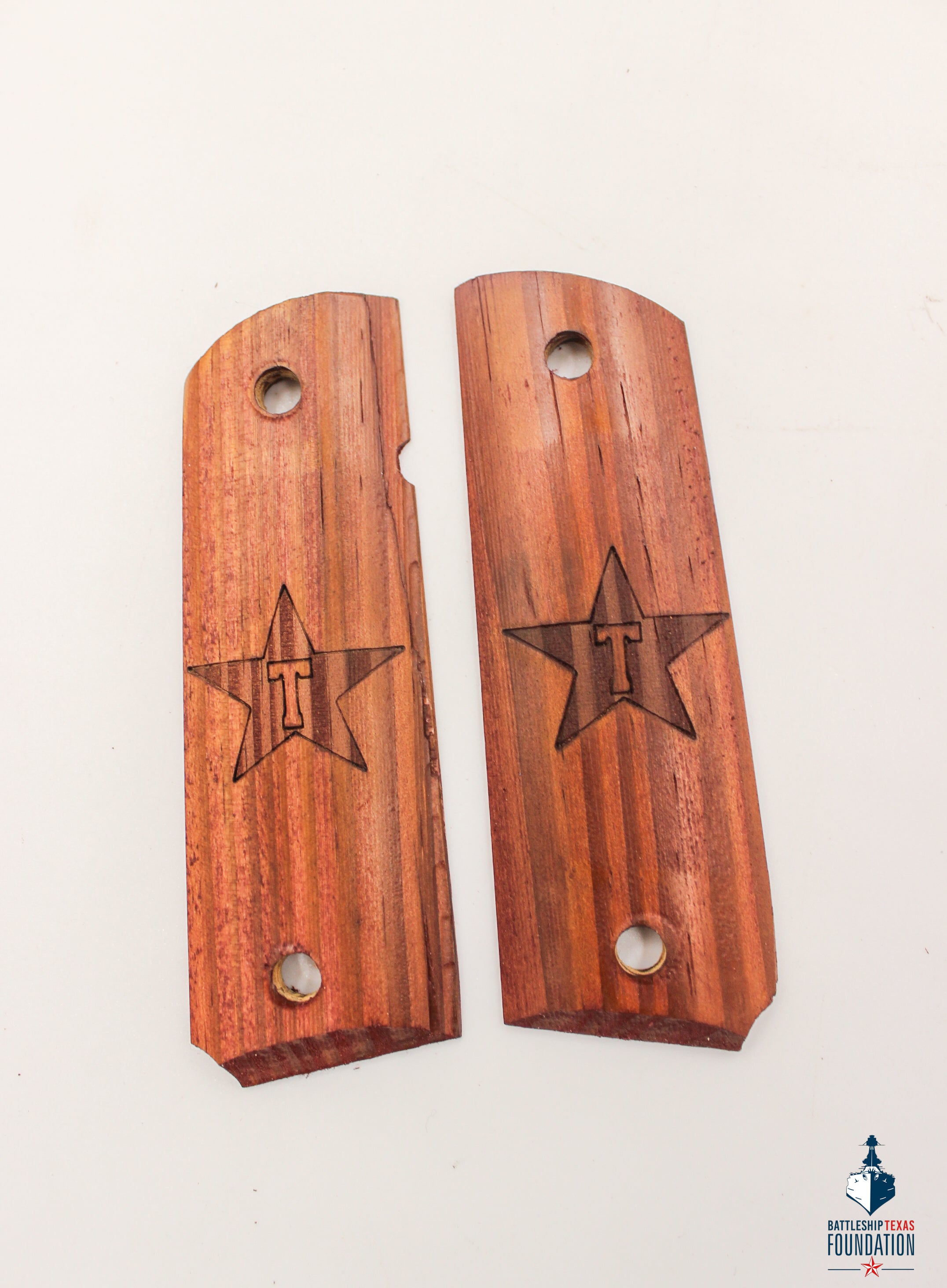 COME ON TEXAS 1911 Deck Wood Grips – Battleship Texas Foundation